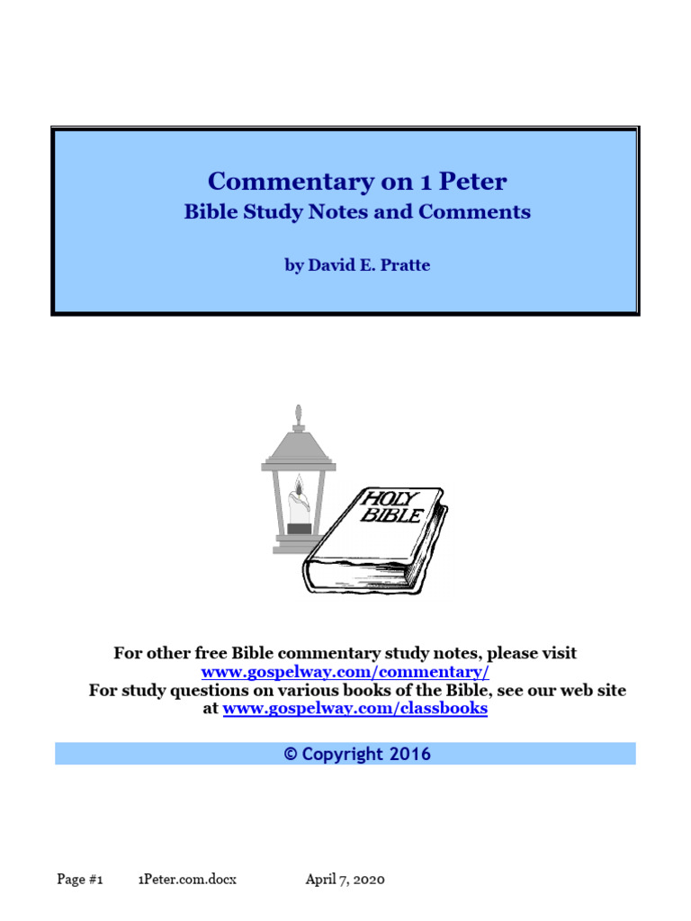 1 Peter | PDF | Jesus | Saint Peter