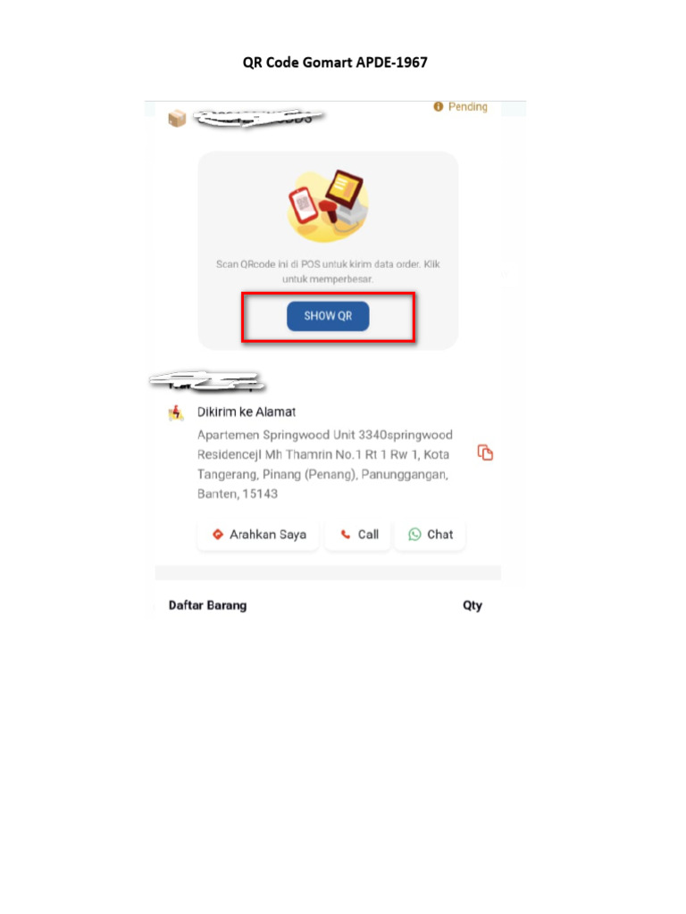 QR Code Gomart APDE-1967 | PDF