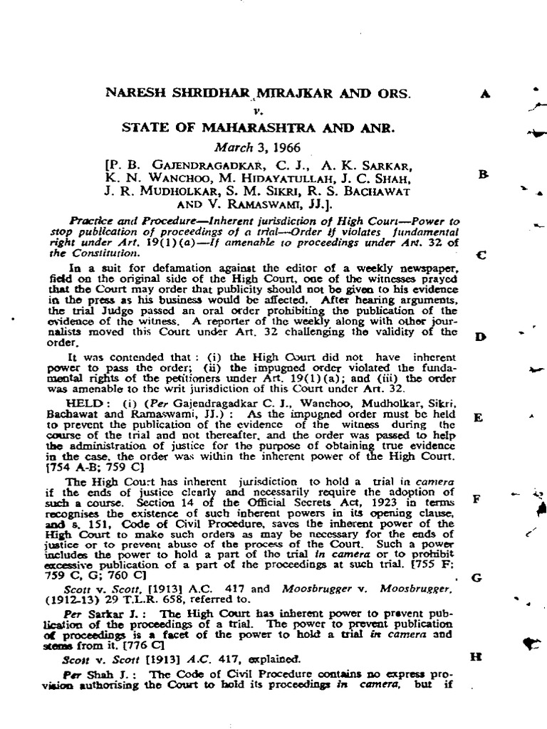 1966 Nine Judges Bench | PDF | Supreme Court Of The United States | Lawsuit