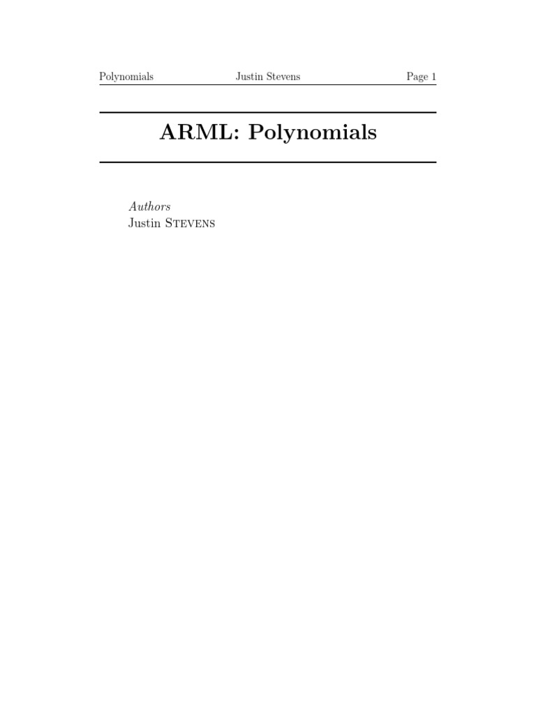 Polynomials 3 Download Free Pdf Polynomial Zero Of A Function 
