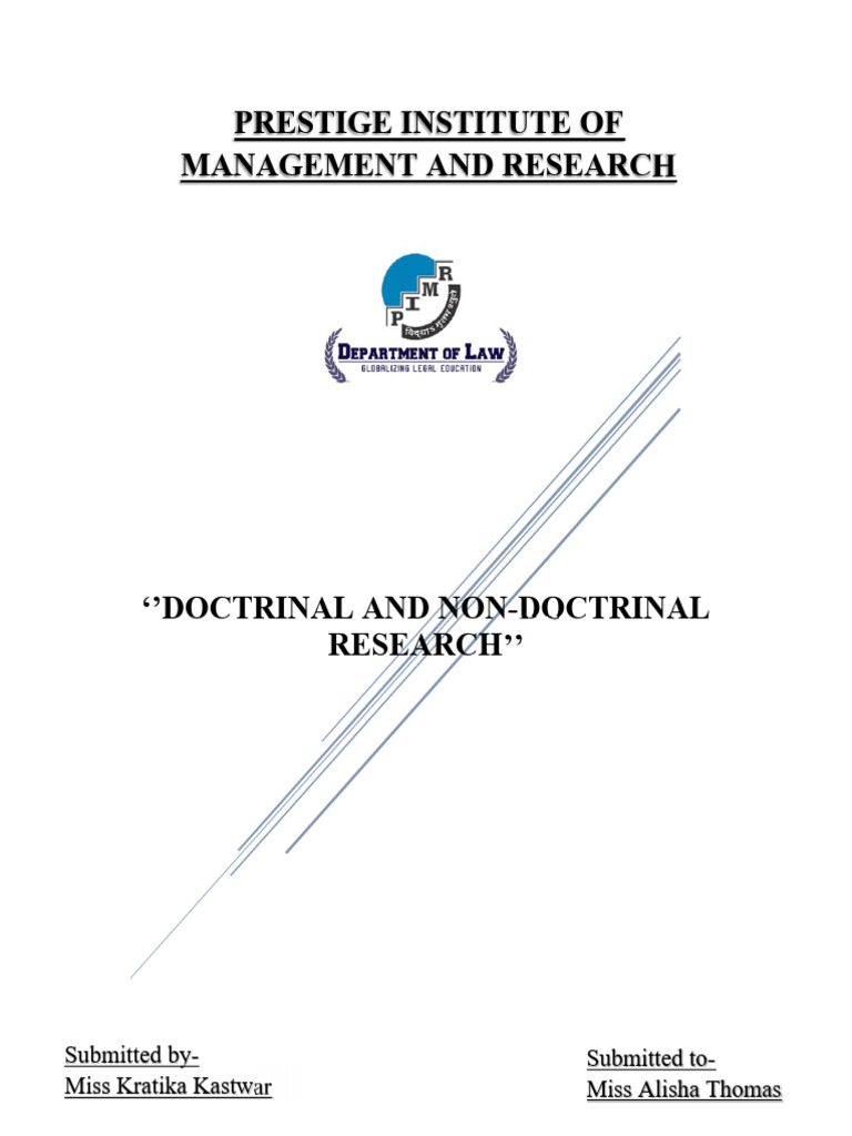 Doctrinal and Non-Doctrinal Research | PDF | Knowledge | Empirical Evidence