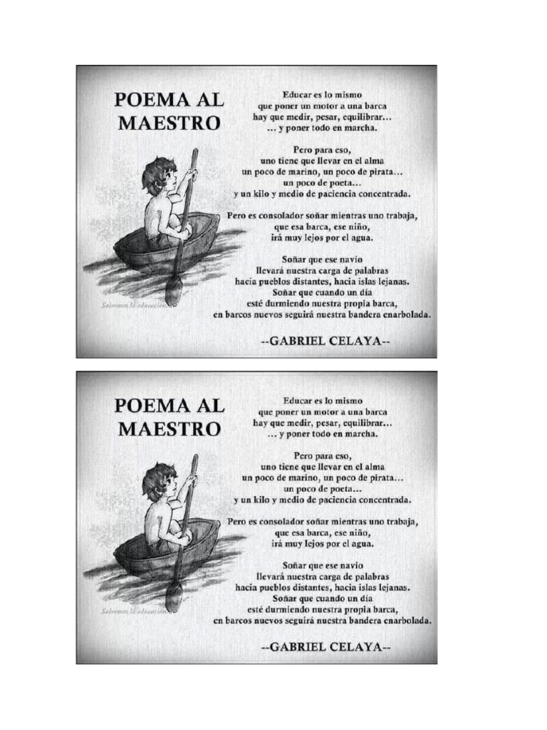 Poema Día Del Maestro | PDF