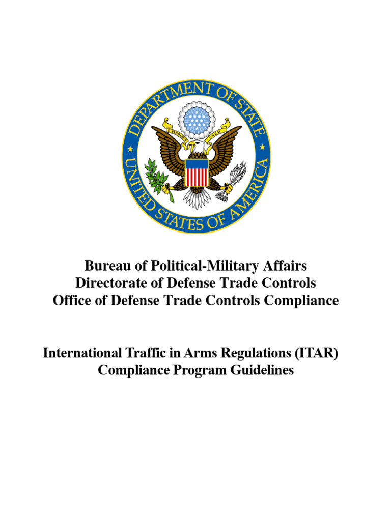ITAR Compliance Program Guidelines | PDF | Computer Security | Security