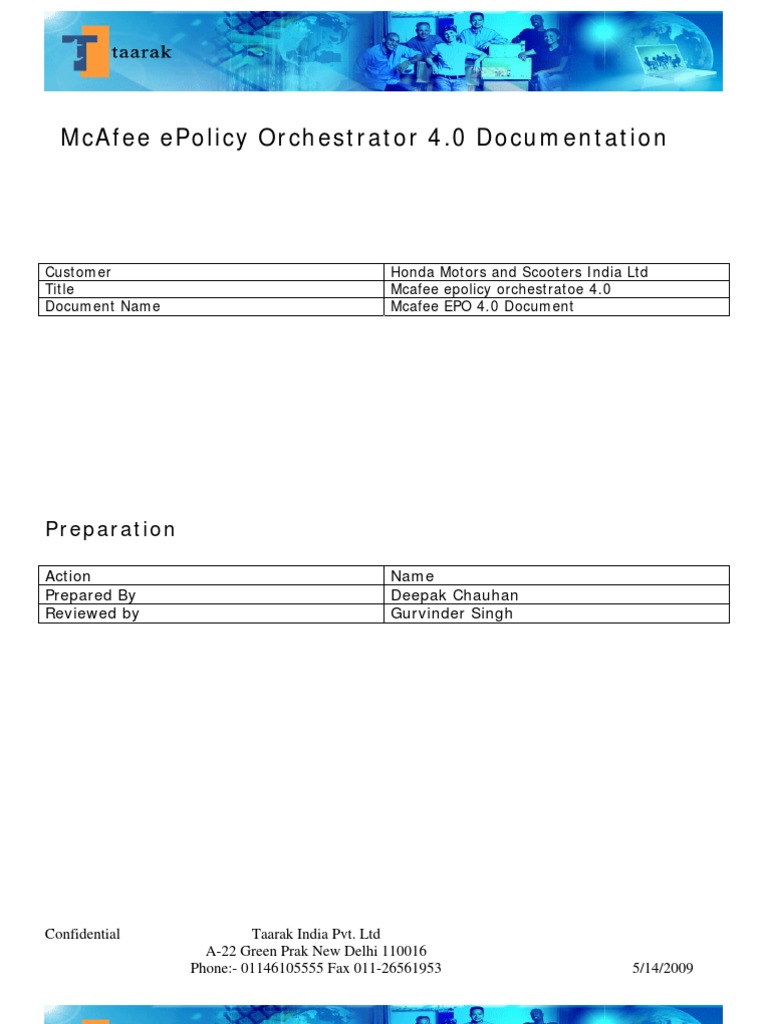 Mcafee Epo 4.0 Documentation | PDF | Firewall (Computing ...