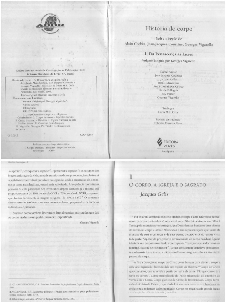 o Corpo a Igreja e o Sagrado - Jacques Gélis | PDF