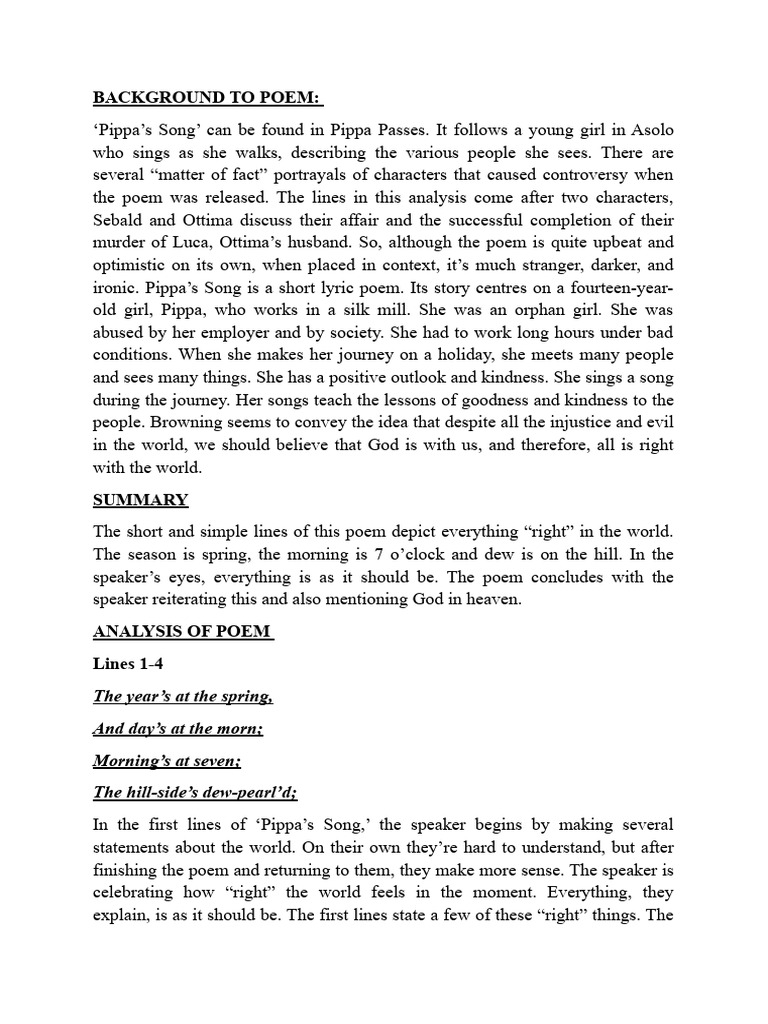 Pippa Passes | PDF | Poetry | Metre (Poetry)