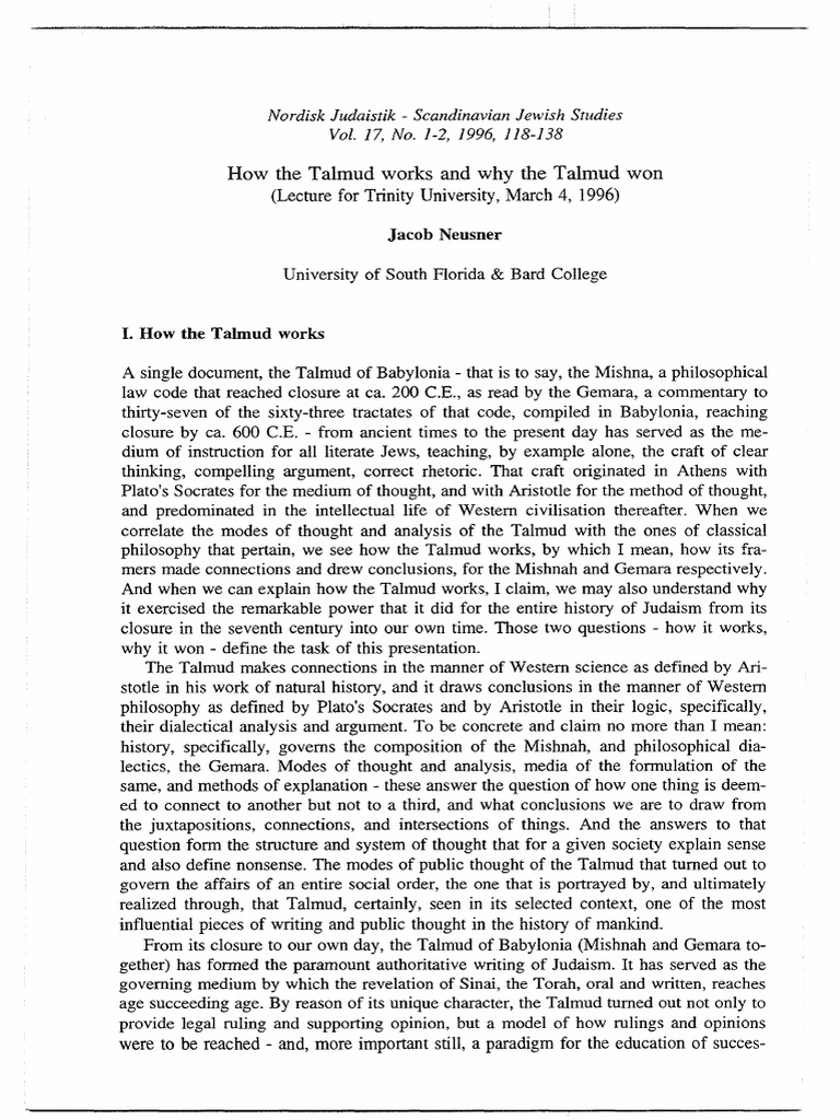 How The Talmud Works and Why The Talmud Won | Download Free PDF ...