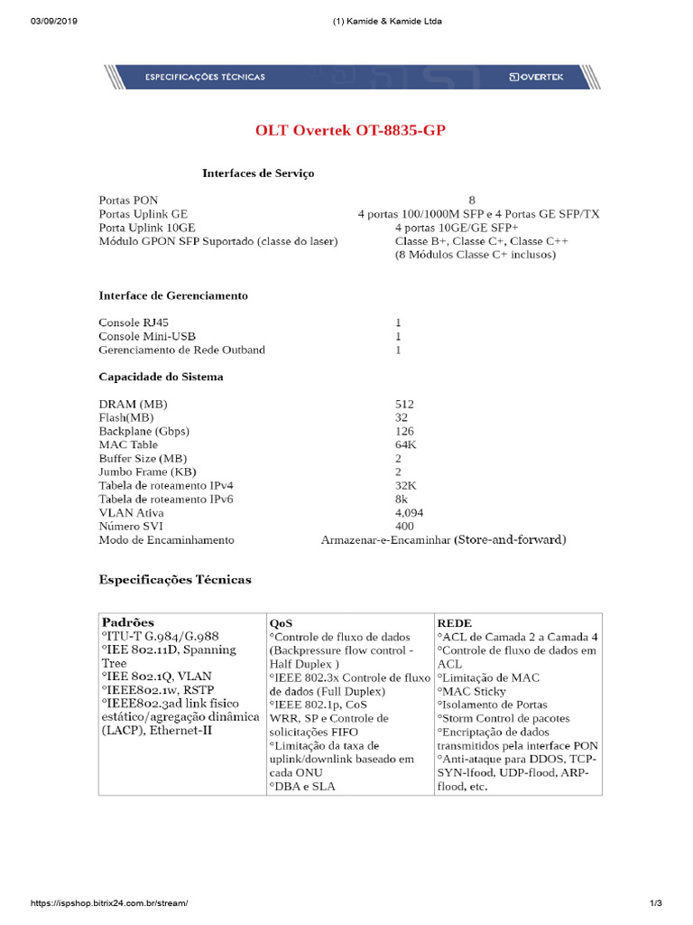 Datasheet Olt | PDF