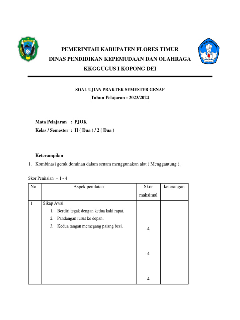 Soal Ujian Praktek Kelas 6 | PDF