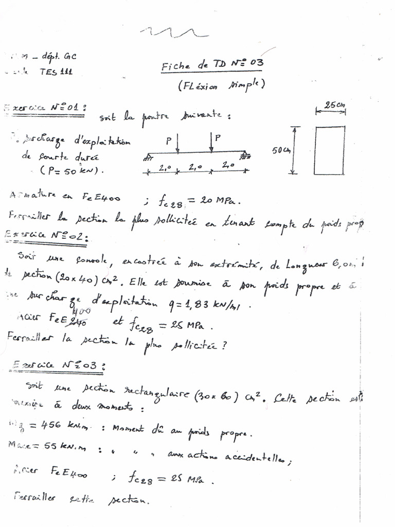 Fiche de TD N°1 | PDF Fiche de TD N°1 | PDF