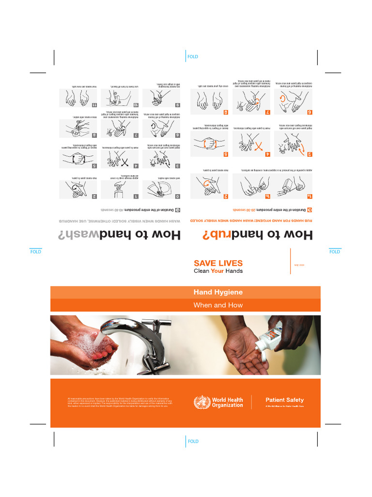 Hand Hygiene When & How Leaflet | PDF | Hand Washing | Hand