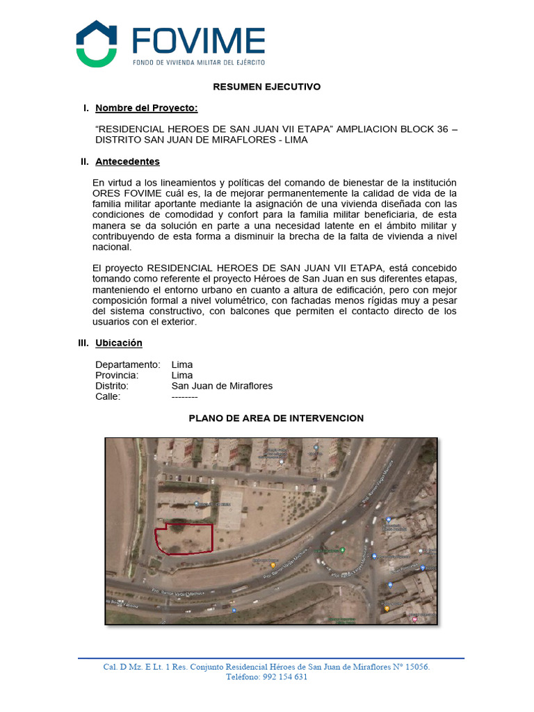 Resumen Ejecutivo - Coindesac | PDF | edificio | Lima
