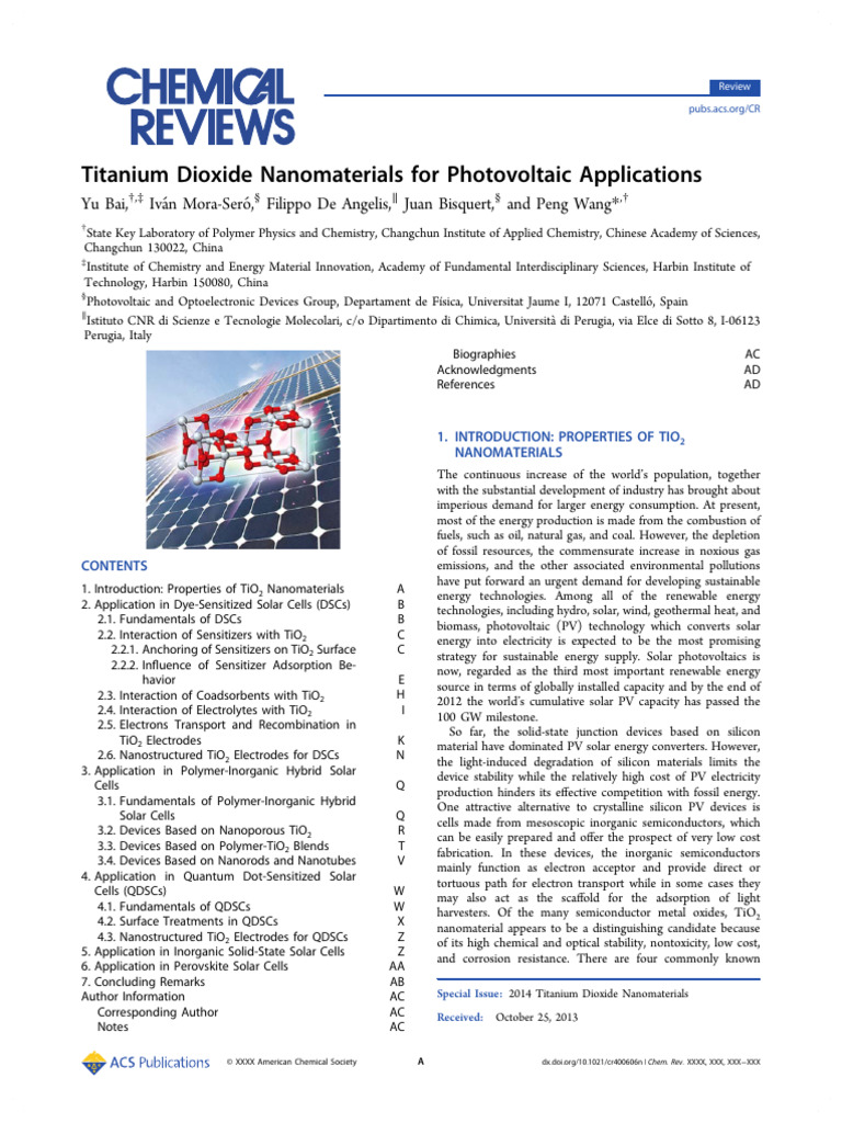 Paper 225 | PDF | Titanium Dioxide | Photovoltaics