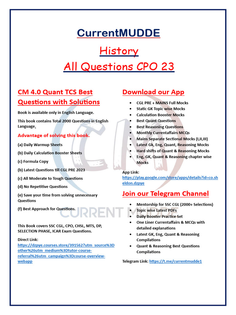 SSC CGL & CPO Exam Prep Guide | PDF