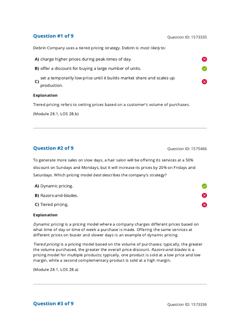 Reading 28 Business Models - Answers | PDF | Pricing | Price Discrimination