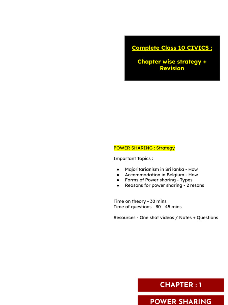 Class 10 CIVICS COMPLETE | PDF | Woman | Democracy