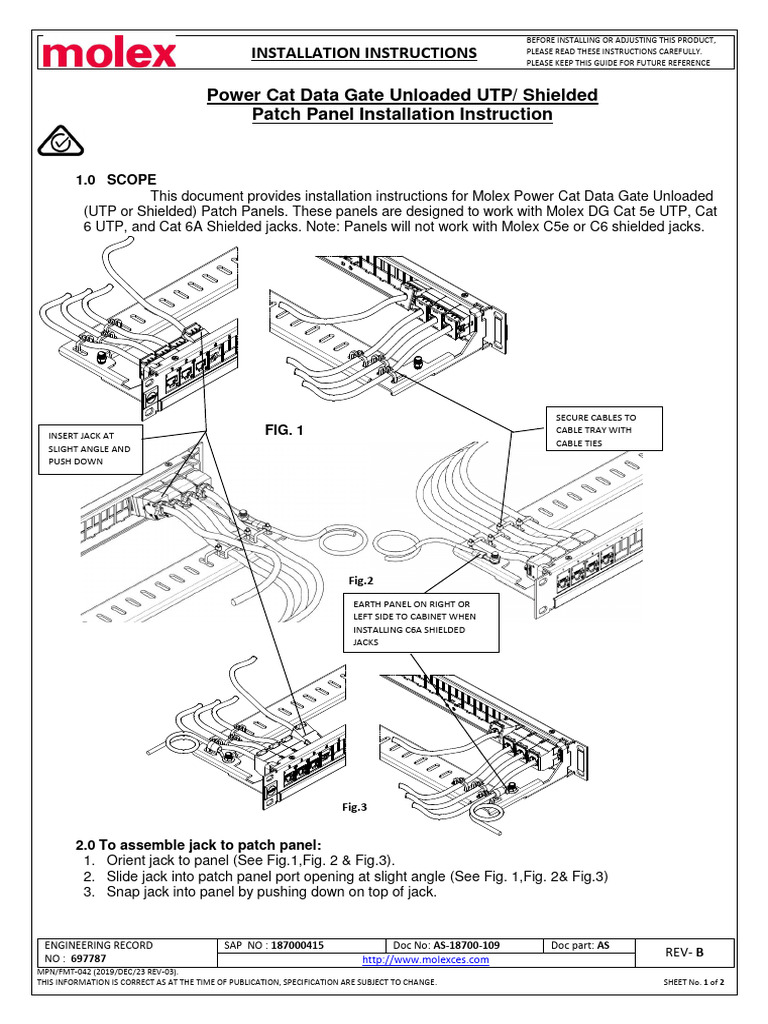 Jack Panel Installation Guide | PDF | Electrical Components | Telecommunications Equipment