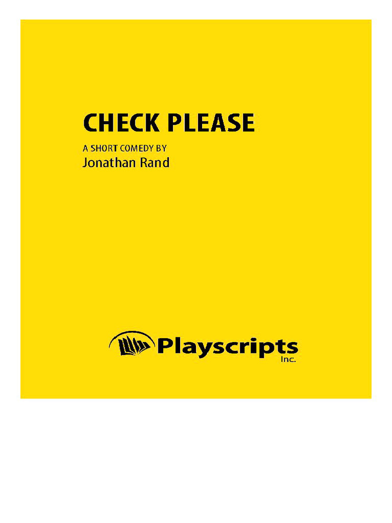Check Please - Electronic PDF Script | PDF