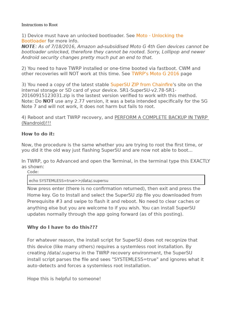 Instructions | PDF | Android (Operating System) | Booting