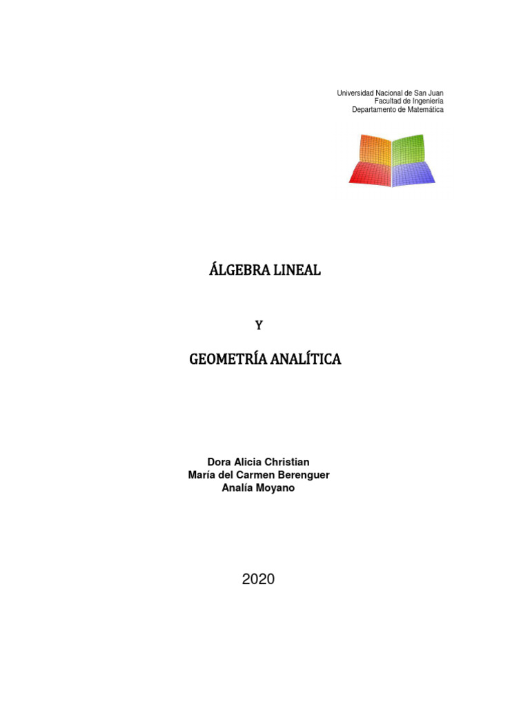Algebra y Geometría Analítica - Capítulo 1 - Matrices | PDF | Álgebra lineal | Matriz (Matemáticas)