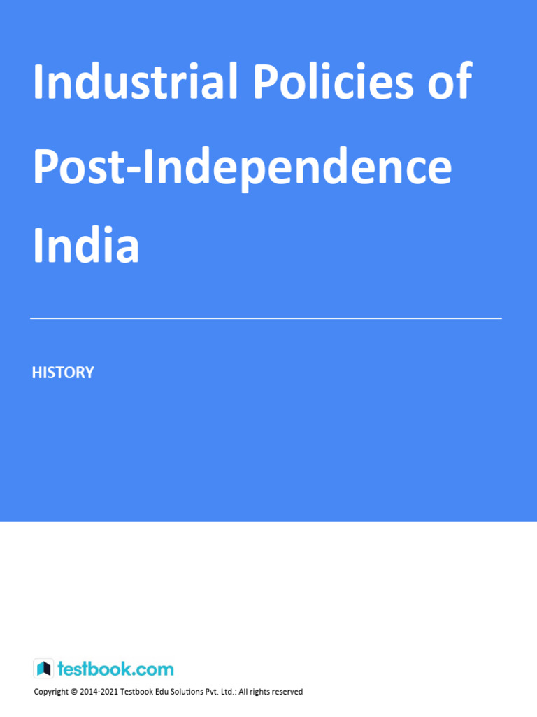 Industrial Policies in Post-Independence India | PDF | Socialism ...