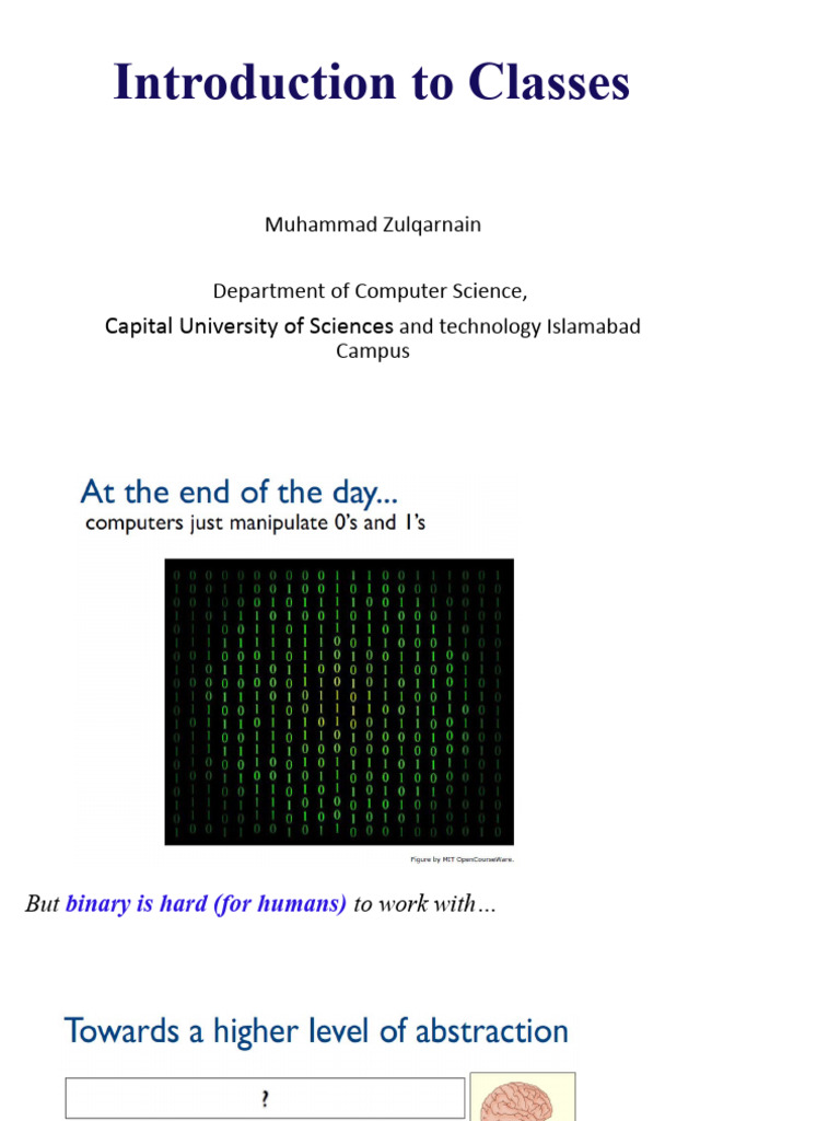 Introduction To Classes | PDF | Class (Computer Programming) | Programming