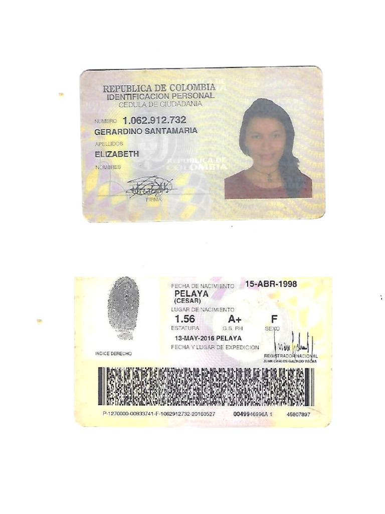 Cedula Elizabeth | PDF