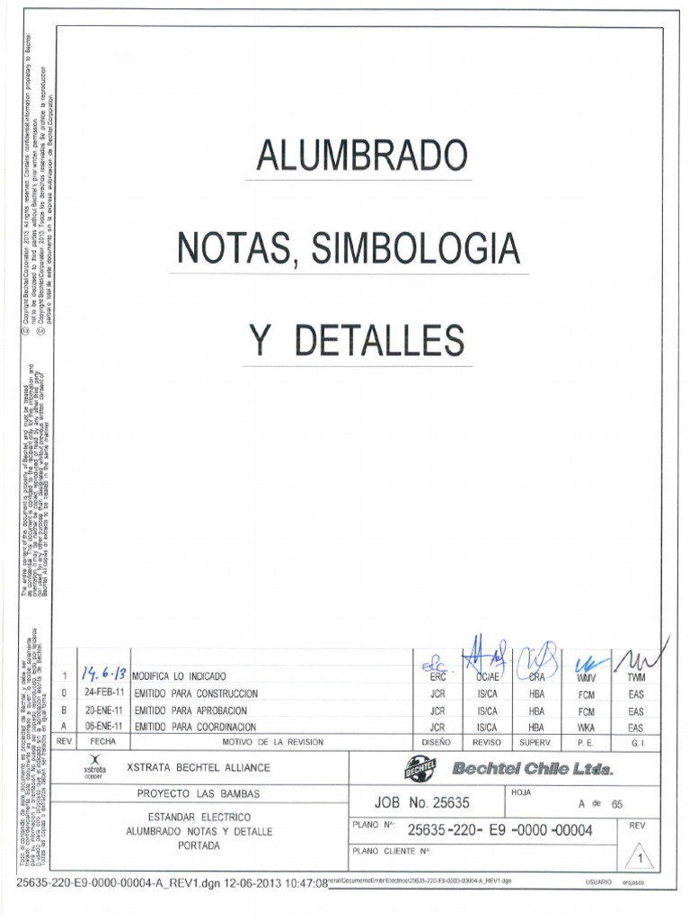 25635-220-E9-0000-00004 Alumbrado Notas Simbologia | PDF