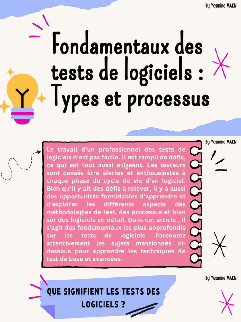Fondamentaux des tests de logiciels_ Types et processus | PDF