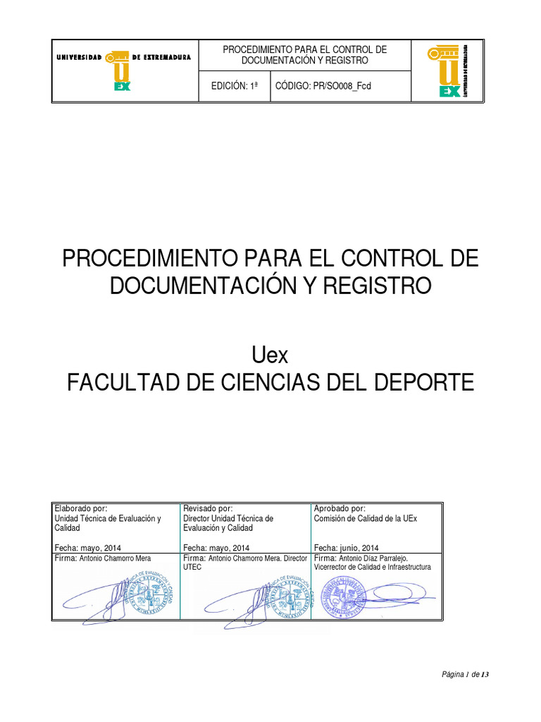 EL Control Del Documento Calidad | PDF | Archivo de computadora ...