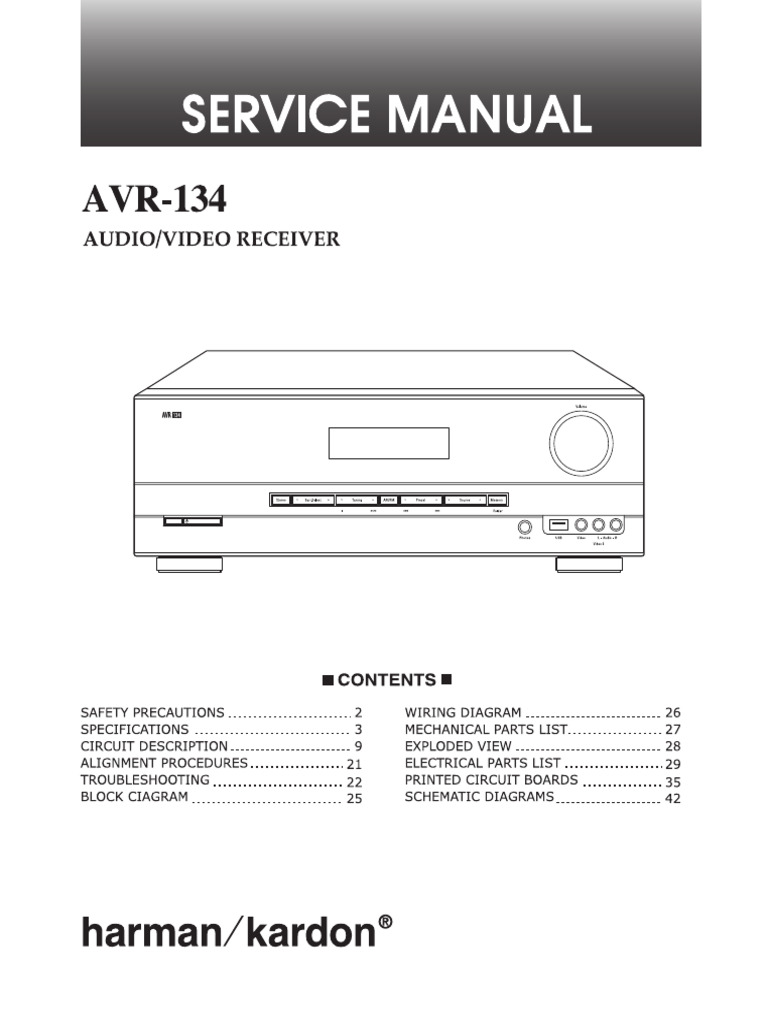 Harman Kardon Avr 134 Audio Video Receiver | Download Free PDF | Electrical Engineering ...