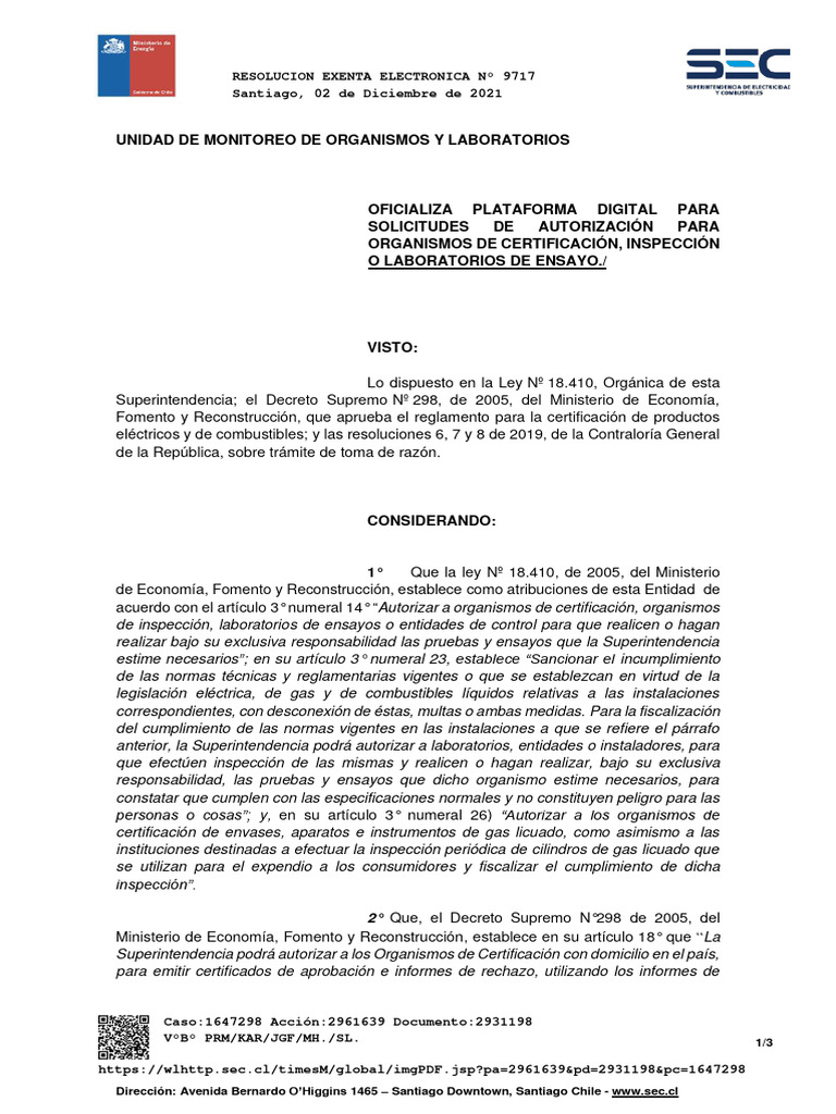 Res - Ex - 9717 - 02.12.2021 - PLATAFORMAS UMOL | PDF | Finanzas y ...