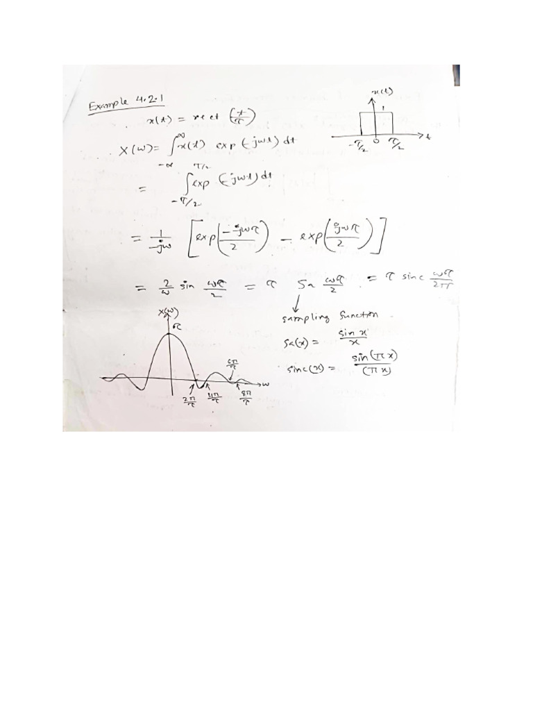 EEE 303 Lecture Fourier Transform Examples | PDF