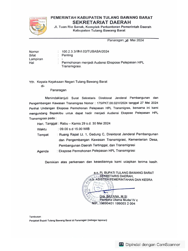 Permohonan Menjadi Audiensi | PDF