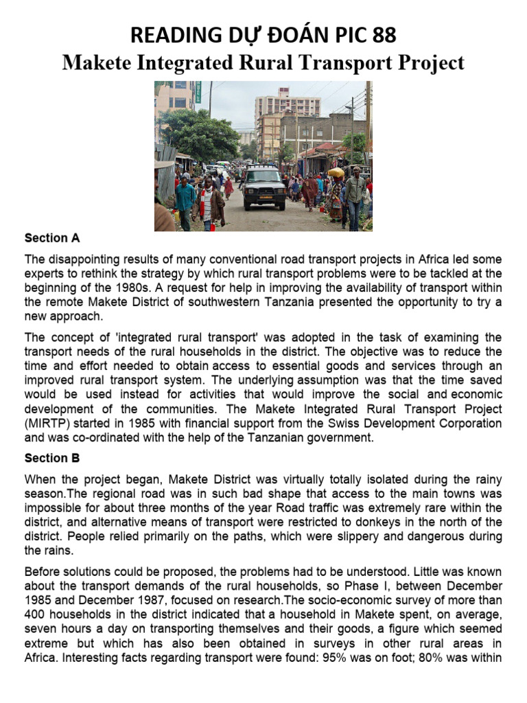 IN - Makete Integrated Rural Transport Project | PDF | Transport | Road