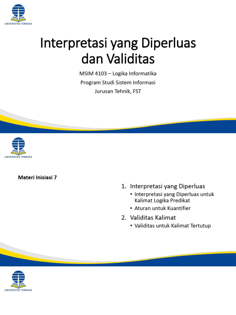 Interpretasi & Validitas Logika | PDF
