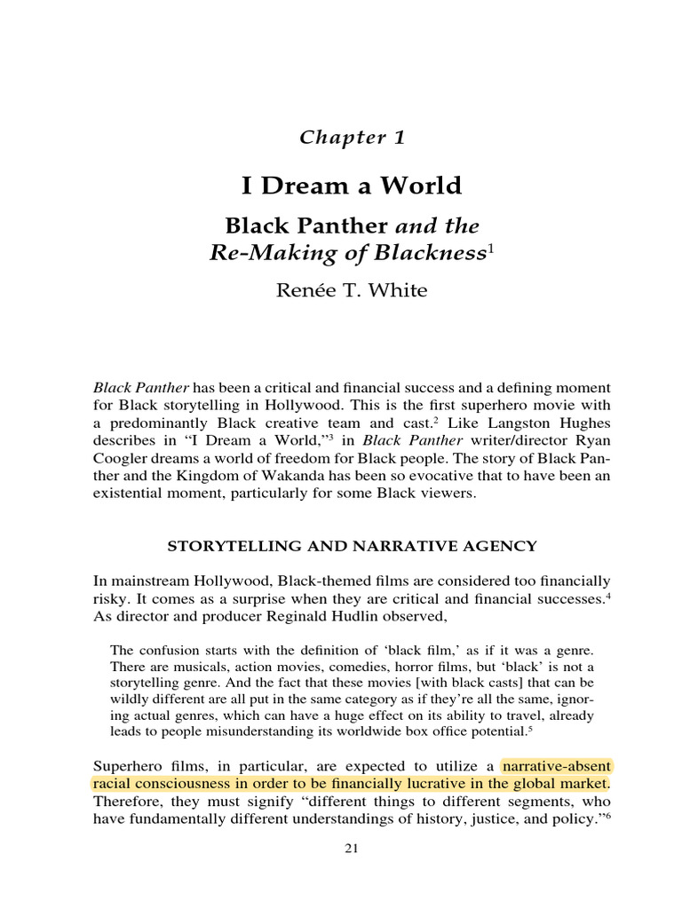 Black Panther: Redefining Black Narratives | PDF | History | Young Adult