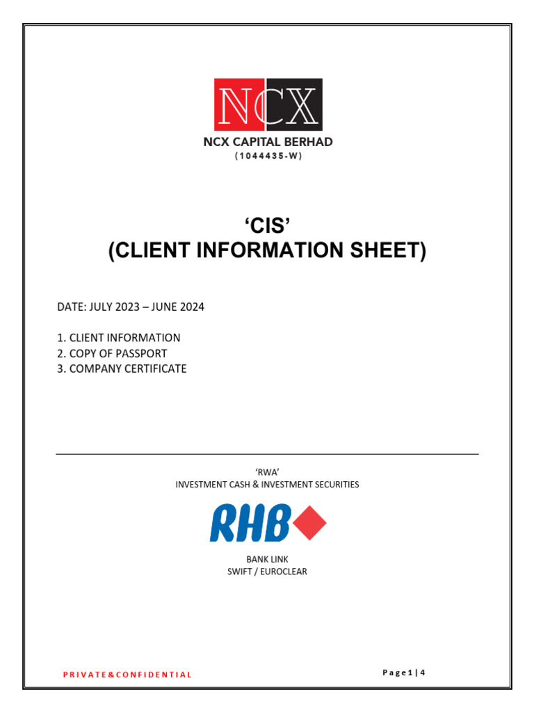 Megat Cis New Signed | PDF | Financial Services