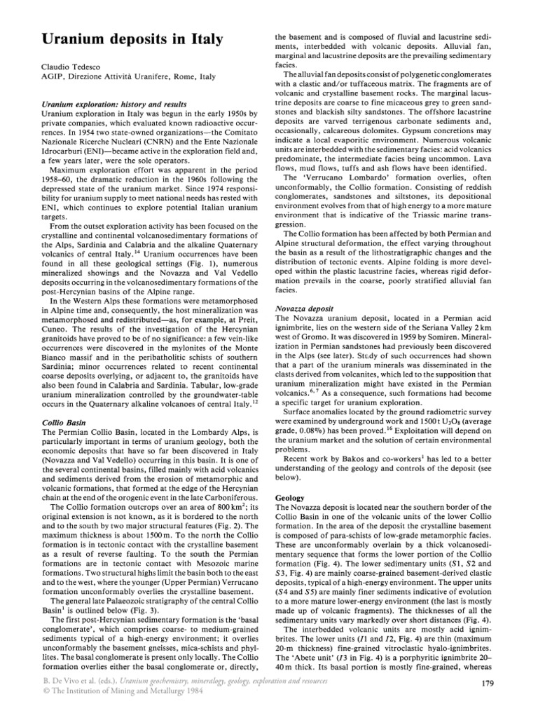 978-94-009-6060-2 - 14 Italy Uranium | PDF | Sedimentary Rock | Geology