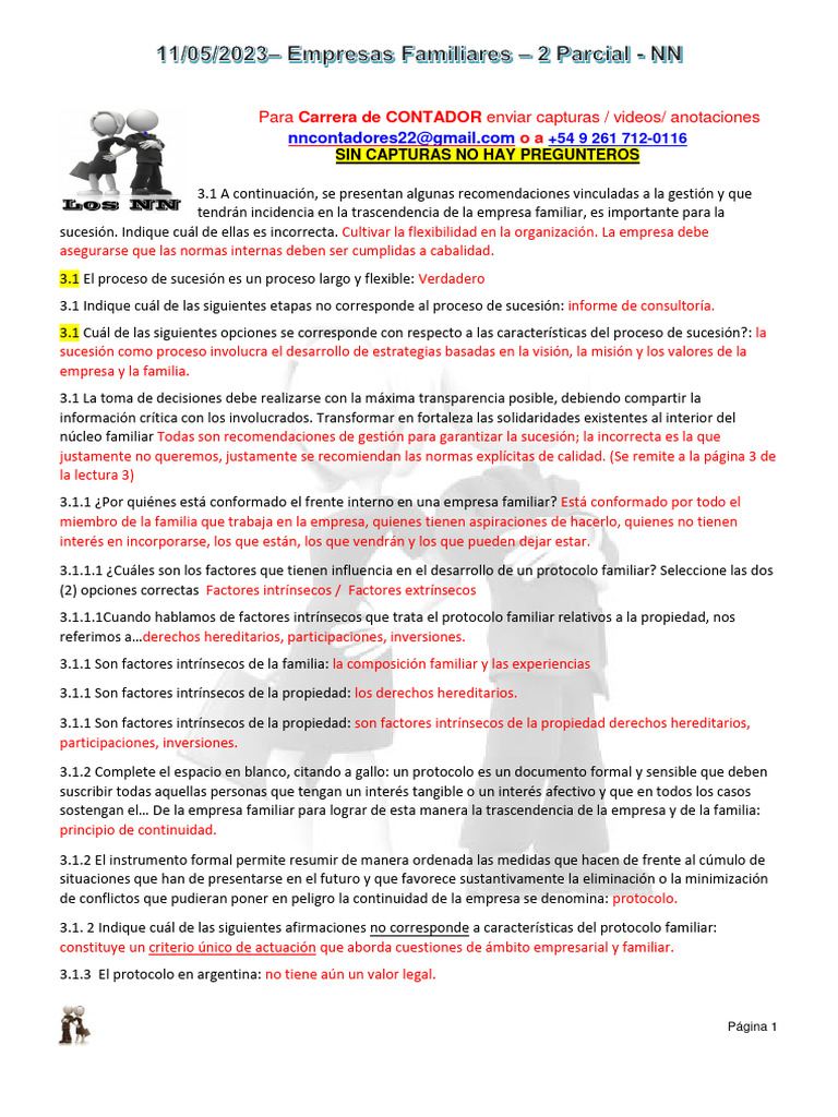 Empresas Fam 2p 11 Mayo 23 NN CDOR-1 | PDF | Business | Compartir ...