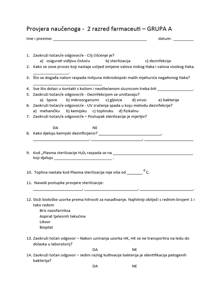 Ispit Znanja | PDF