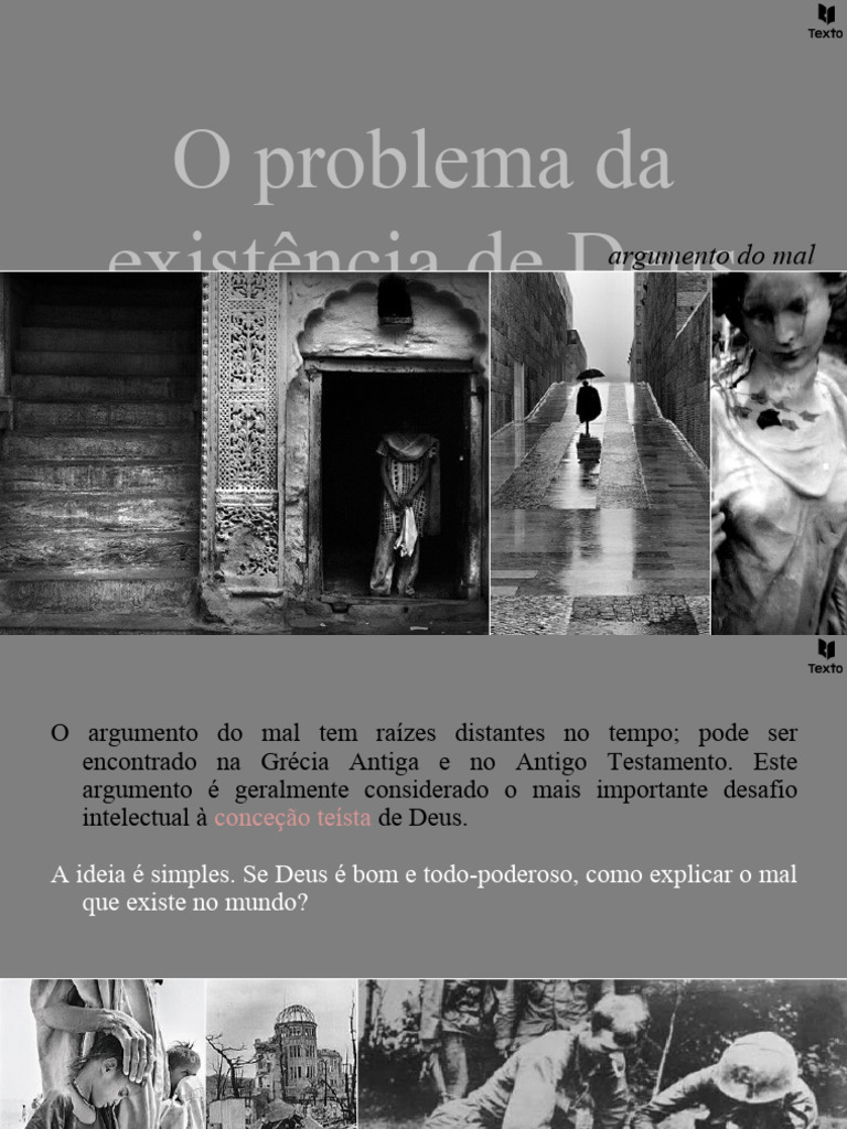 O Problema Da Existência de Deus - o Argumento Do Mal | PDF | Deus | Livre arbítrio