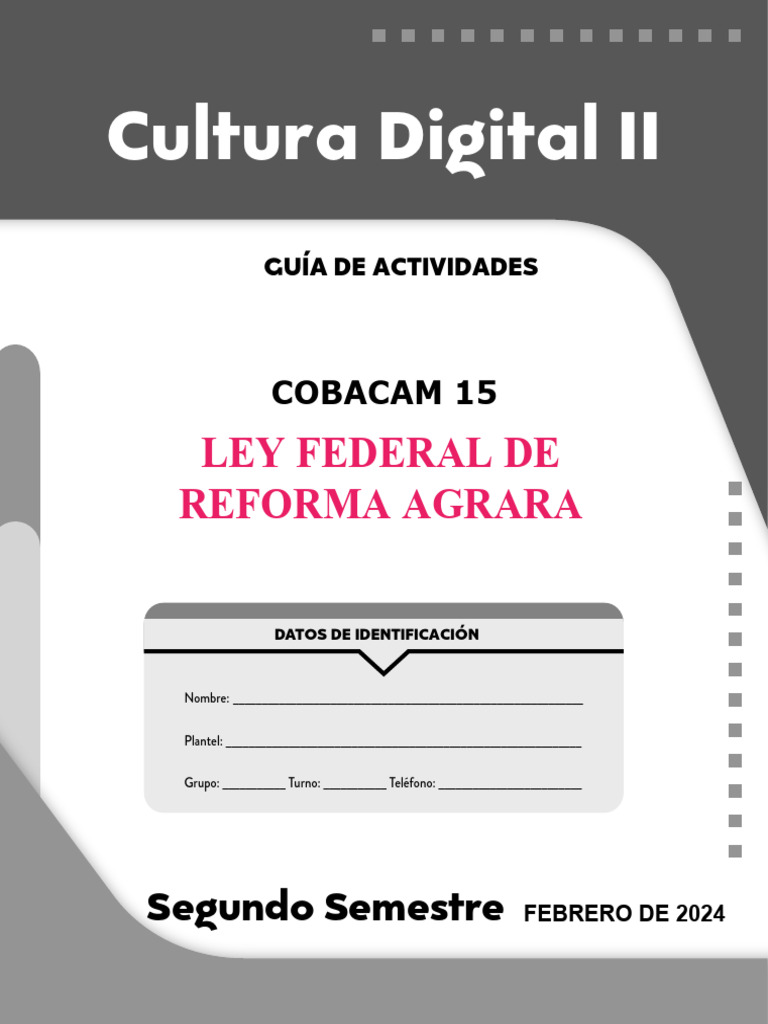 Guía De Aprendizaje Cultura Digital Ii Descargar Gratis Pdf Color