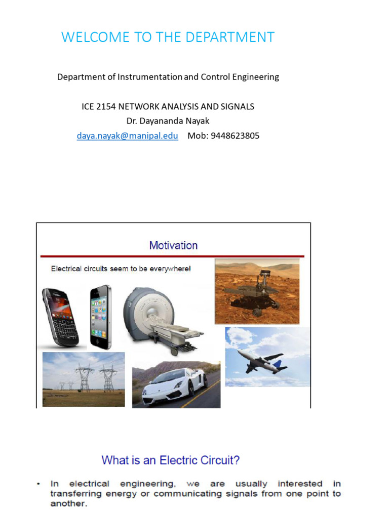 Class 1 | PDF | Electrical Network | Computer Engineering