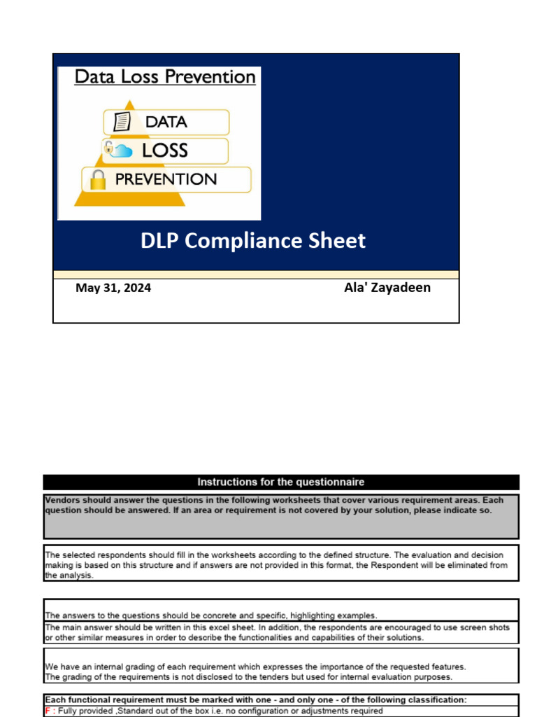 DLP Compliance Sheet | Download Free PDF | Computer Network | World ...