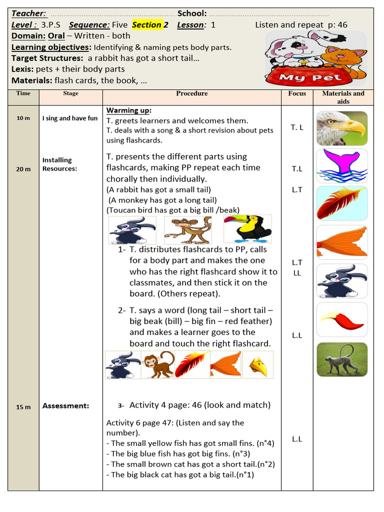 3PS Sequence Five Section 2 | Download Free PDF | Flashcard | Learning