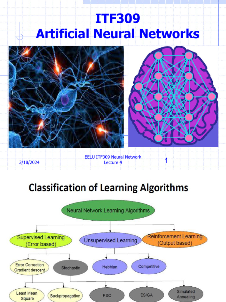 EELU ANN ITF309 Lecture 04+05 Spring 2023-2024 | Download Free PDF | Artificial Neural Network ...