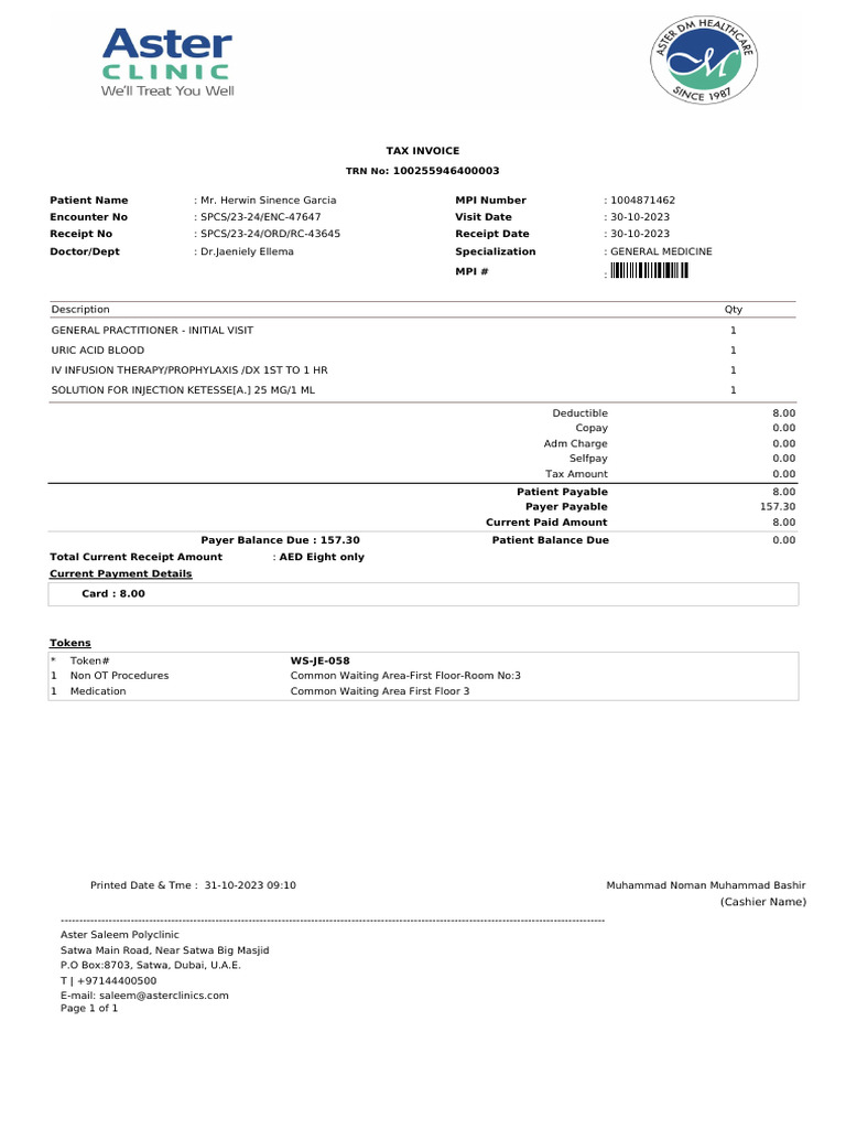 TRN No: (Cashier Name) | PDF | Receipt | Medicine