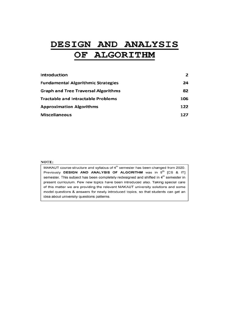 Design Analysis and Algorithm Organiser | PDF