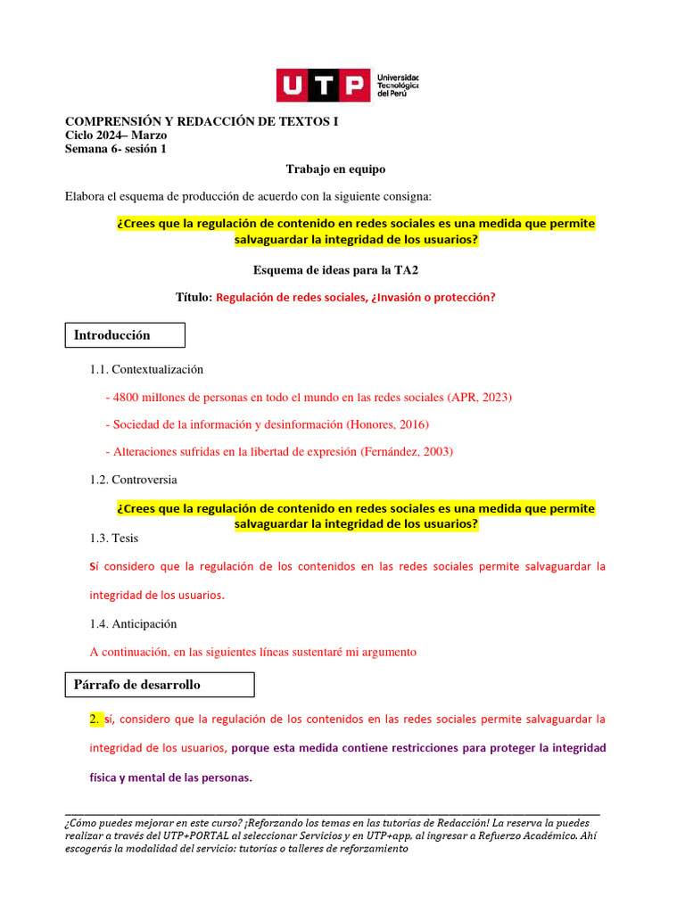 Modelo Esquema Ta2-Restricciones de Redes Sociales - Sbqpex | PDF